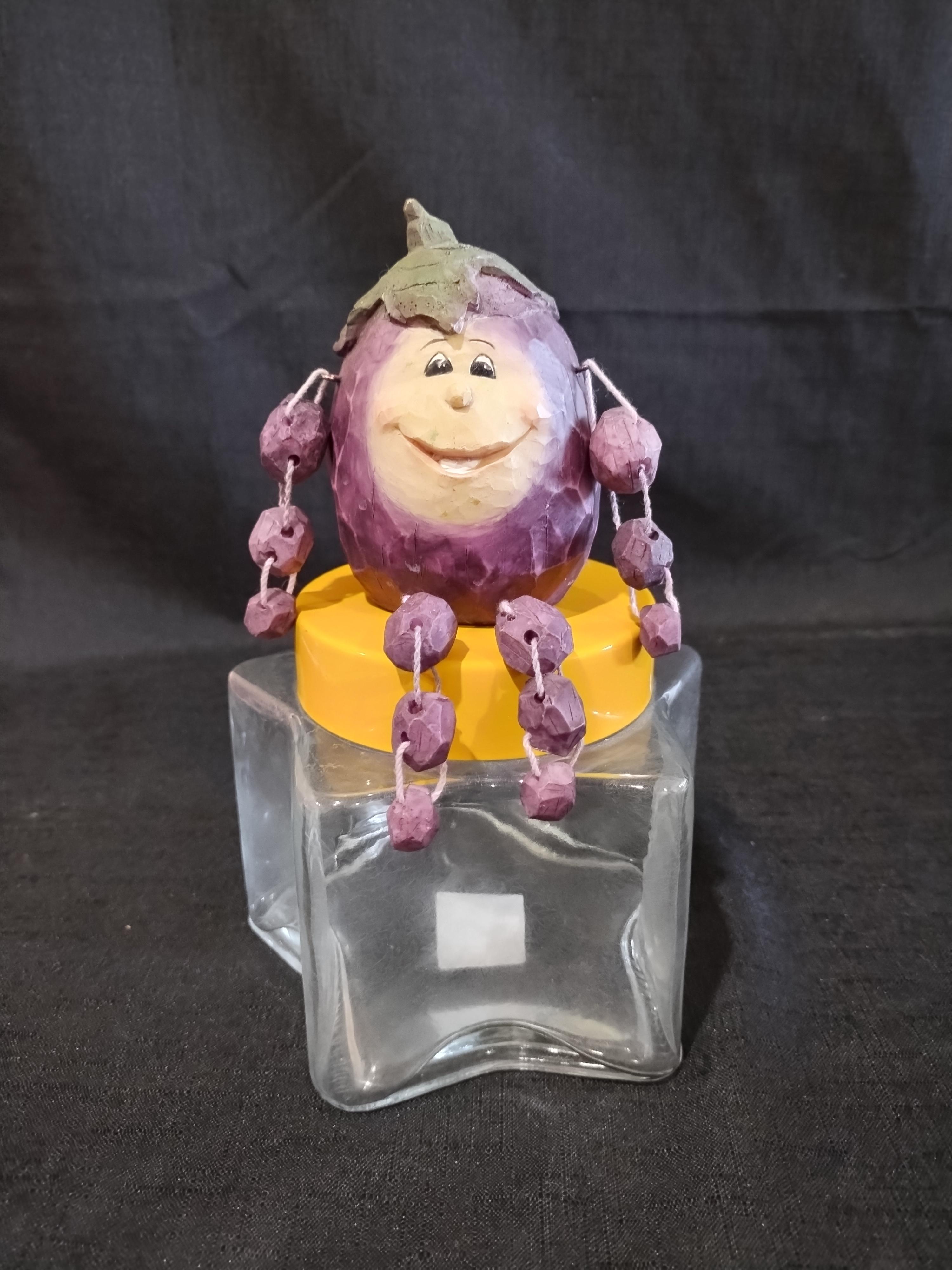 Vintage Eggplant Vegetable Veggie Anthropomorphic Shelf Sitter Jointed ...