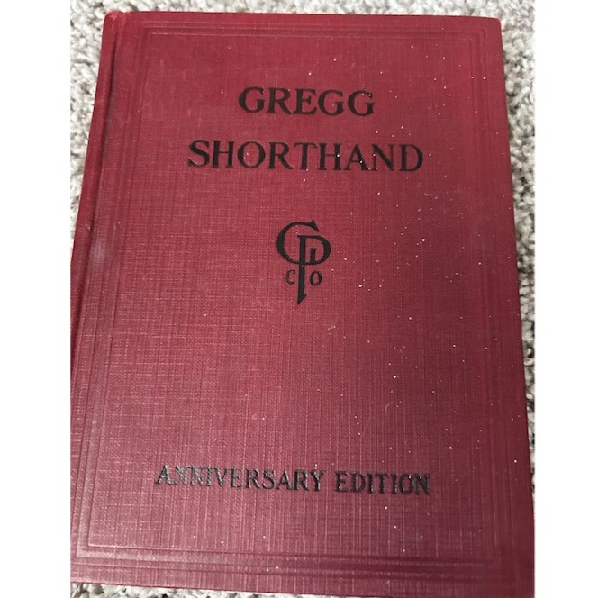 Gregg Shorthand Anniversary Edition 1929 Red W Black Writing Hard Cover