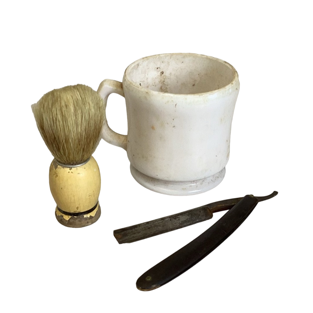 Antique shaving set