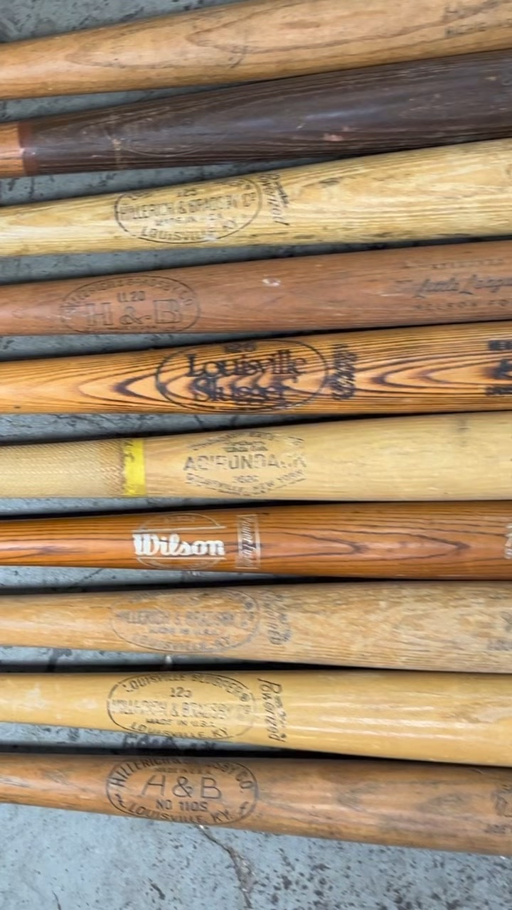 Large lot of 10 Vintage Wood Baseball Bats To Include Jackie Robinson ...