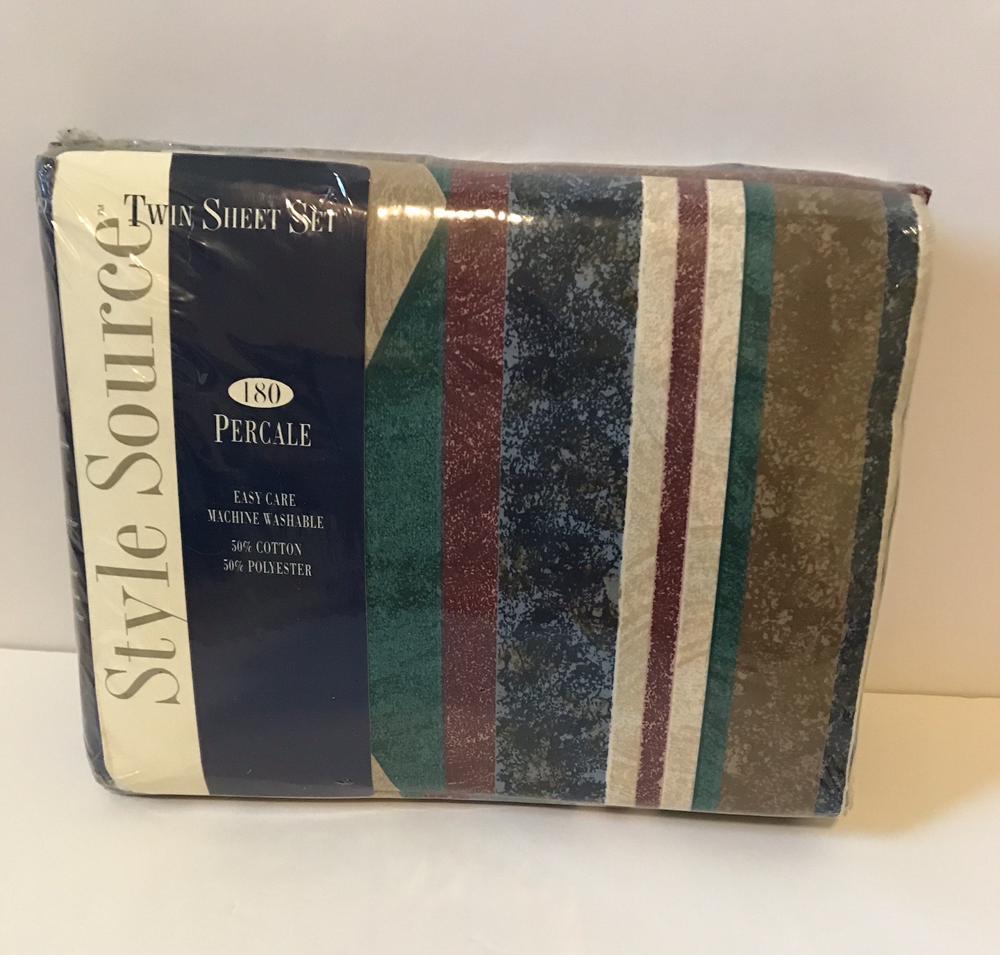 New old stock 1990s Style Source twin sheet set hunter green Malibu style