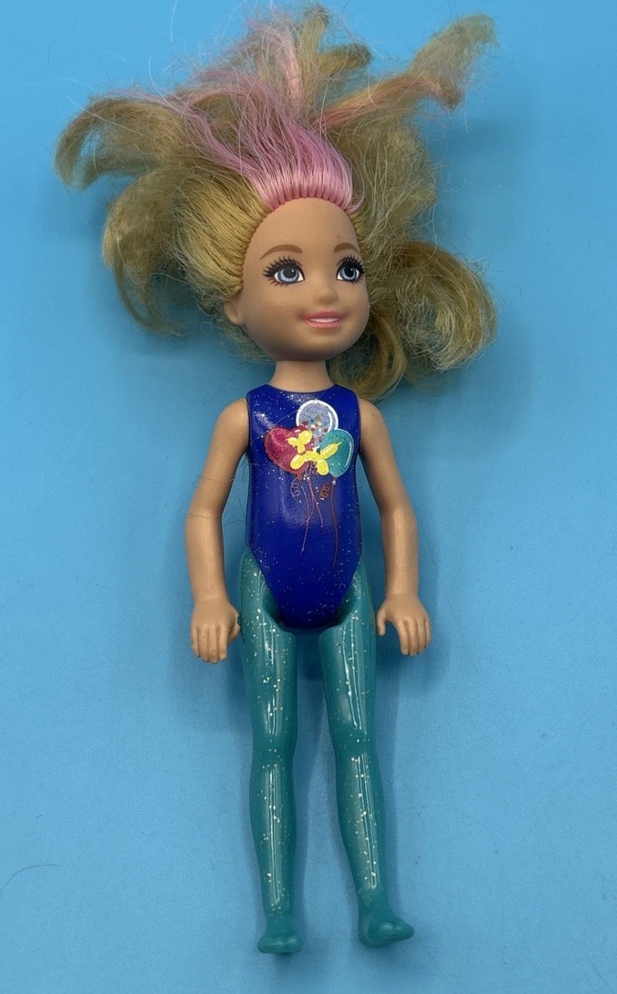 Mattel Barbie Chelsea Doll, Glitter Blue Suit.