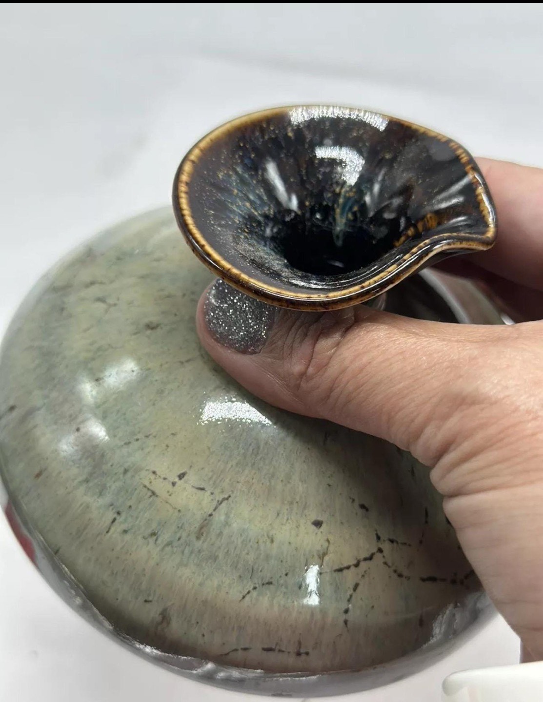 Vintage Art Pottery Weed Pot Roger Butler RB Incredible Shape & Glaze ...