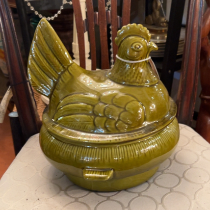 Green Hen Tureen