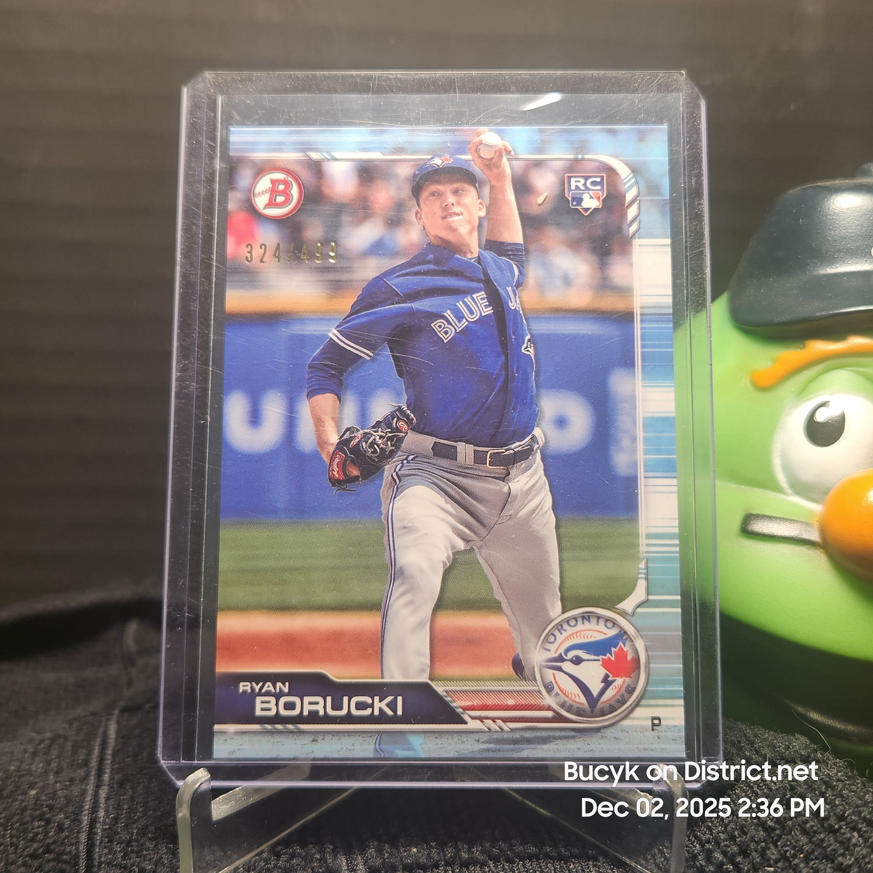 2019 Bowman Sky Blue - Ryan Borucki Toronto Blue Jays 324/499