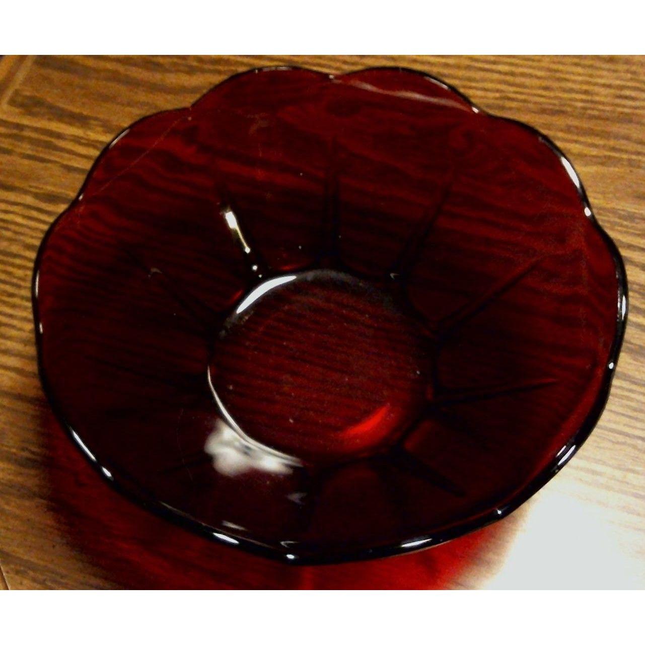 Anchor Hocking Ruby Red Bowl in Swedish Modern Style