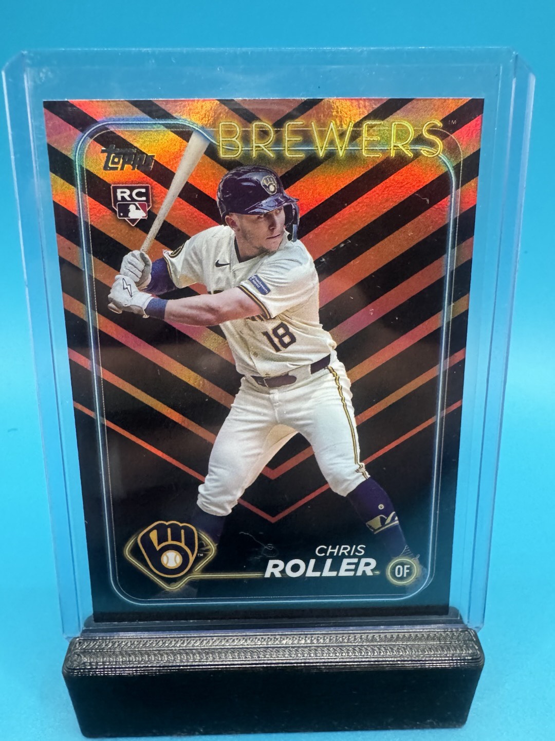 Chris Roller Topps Update Halloween Parallel RC Milwaukee Brewers