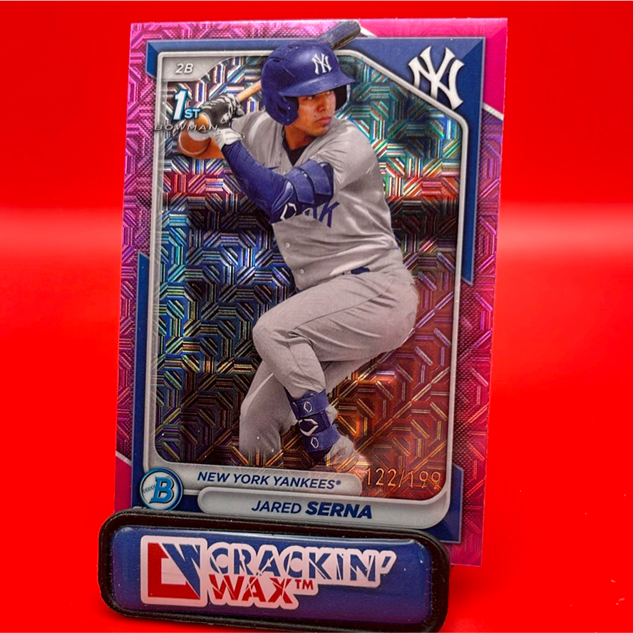 Jared Serna 2024 Bowman Mega Box 1st Bowman Pink Mojo Refractor 122/199 ...