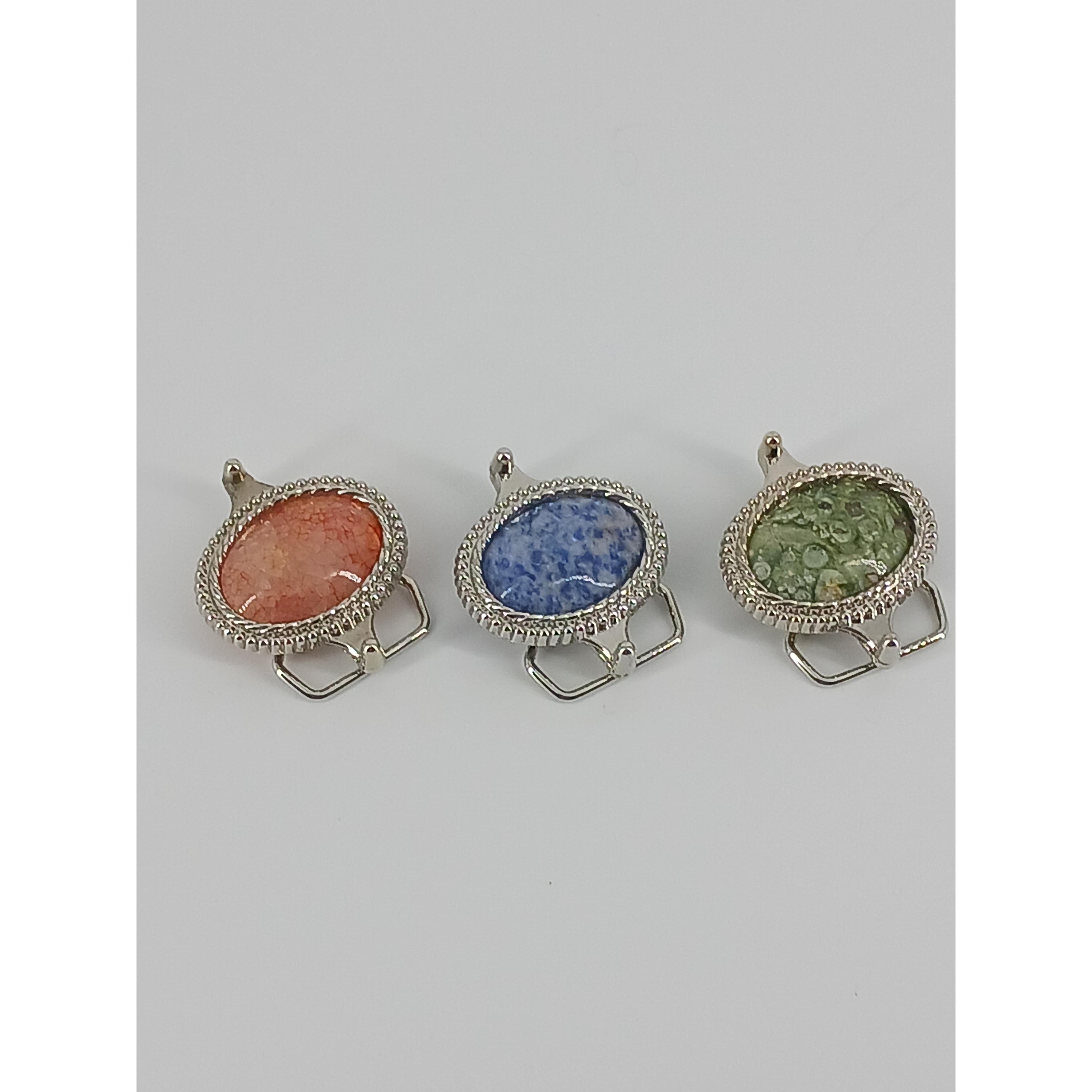 3 Gemstone Belt Buckles
