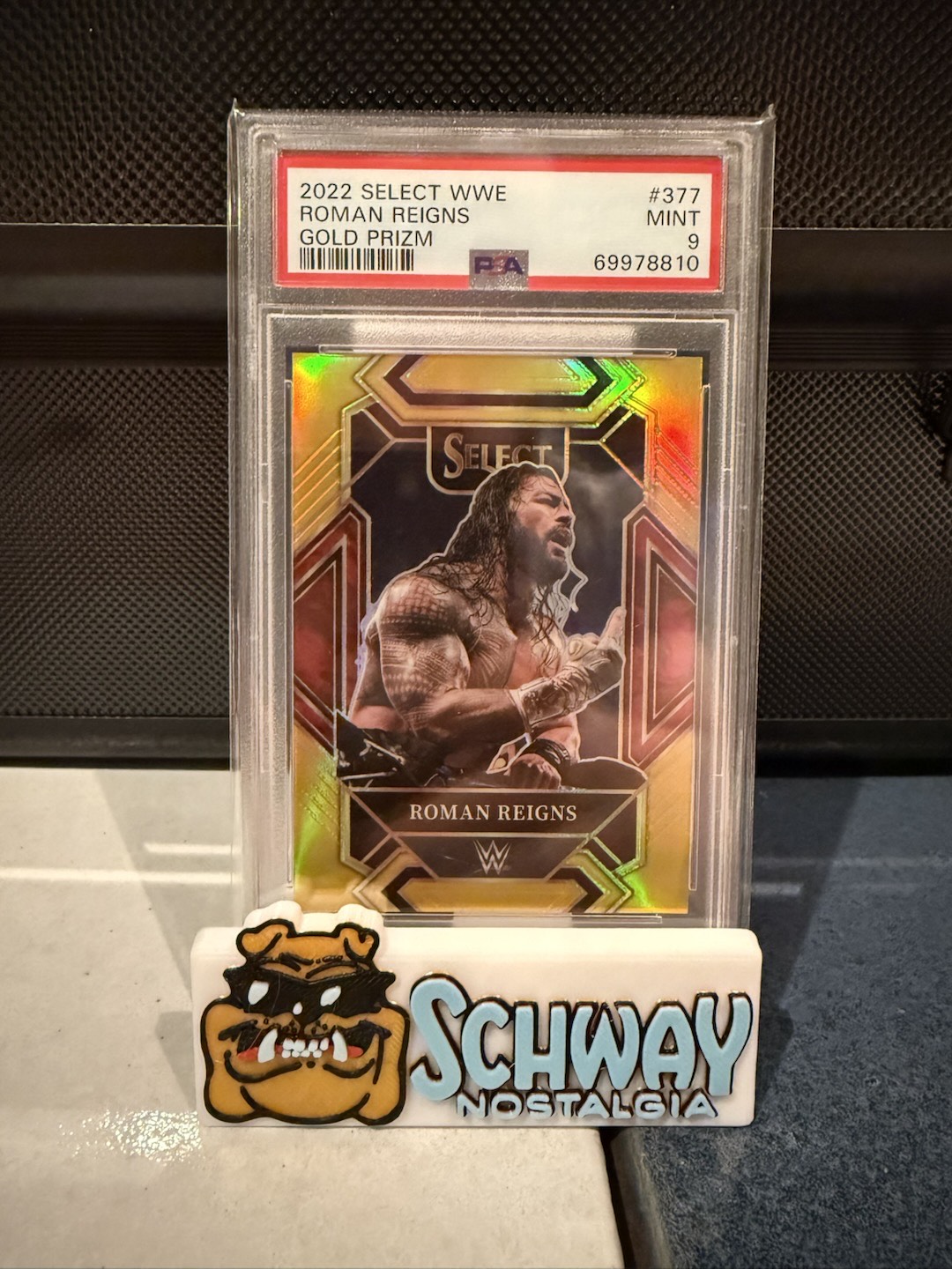 2022 Select WWE Roman Reigns Mezzanine Gold 10/10 PSA 9