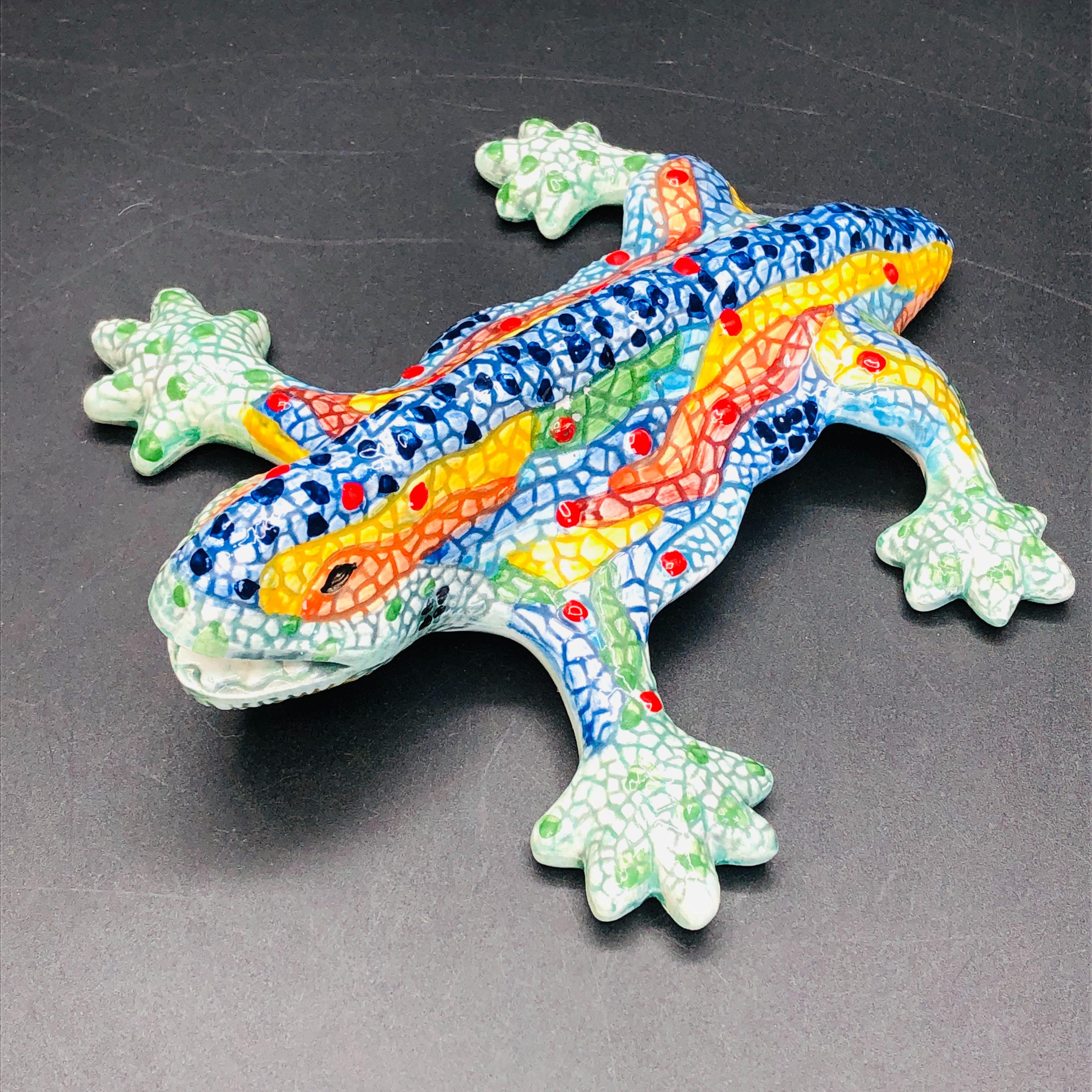 Antoni Gaudi Ceramic Lizard Hand Painted Mosaic Figurine Guell Park Barcelona