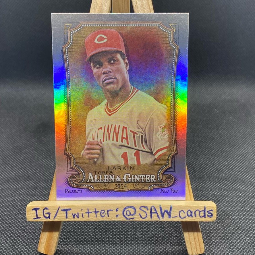 Barry Larkin 2024 Allen & Ginter Hot Box Rainbow Foil Cincinnati Reds