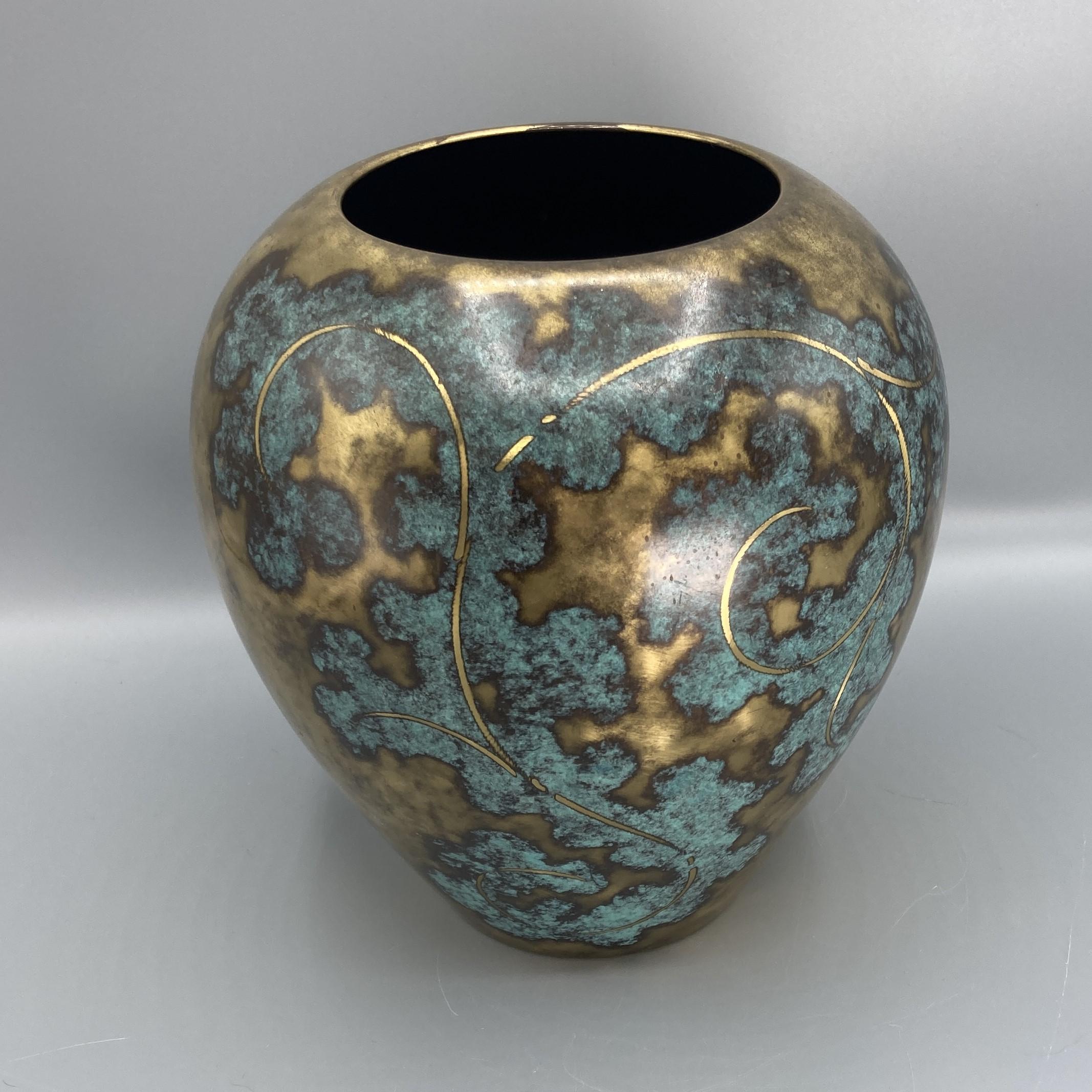 WMF Ikora Art Deco Metal Design Vase Round - Paul Haustein