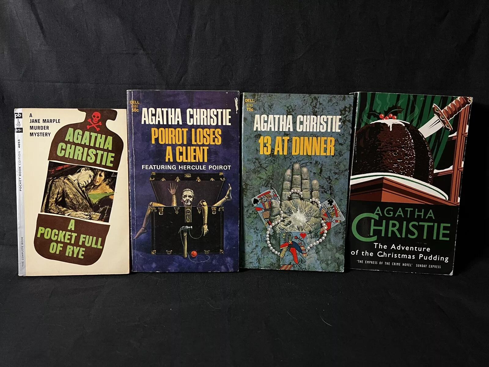 Agatha Christie Dell Pocket Books HarperCollins Lot of 4 Books 13 At Dinner