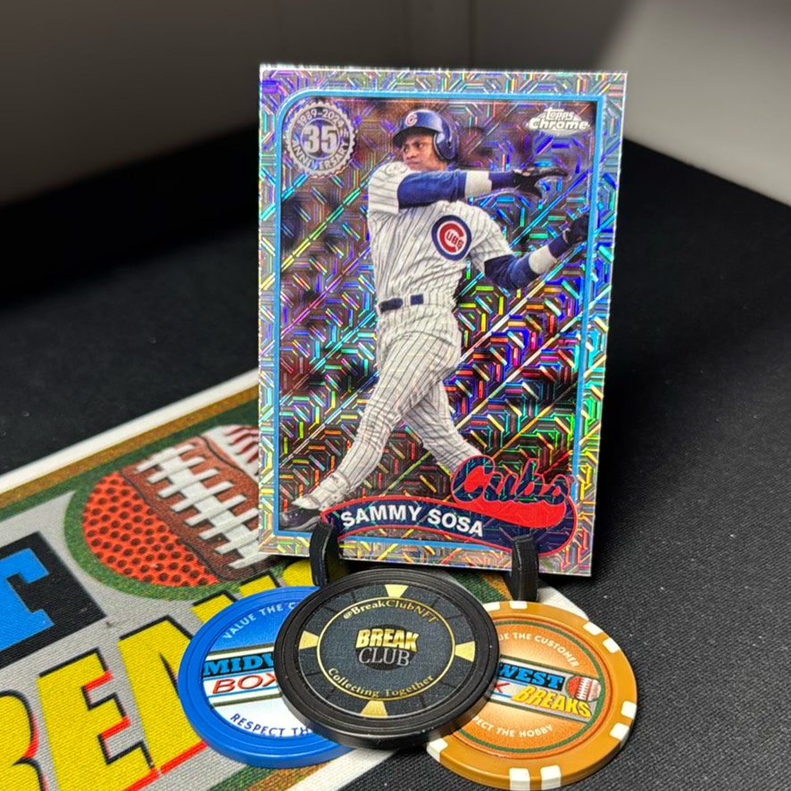 2024 Sammy Sosa 35th Silver Pack Mojo Topps Chrome Update Chicago Cubs