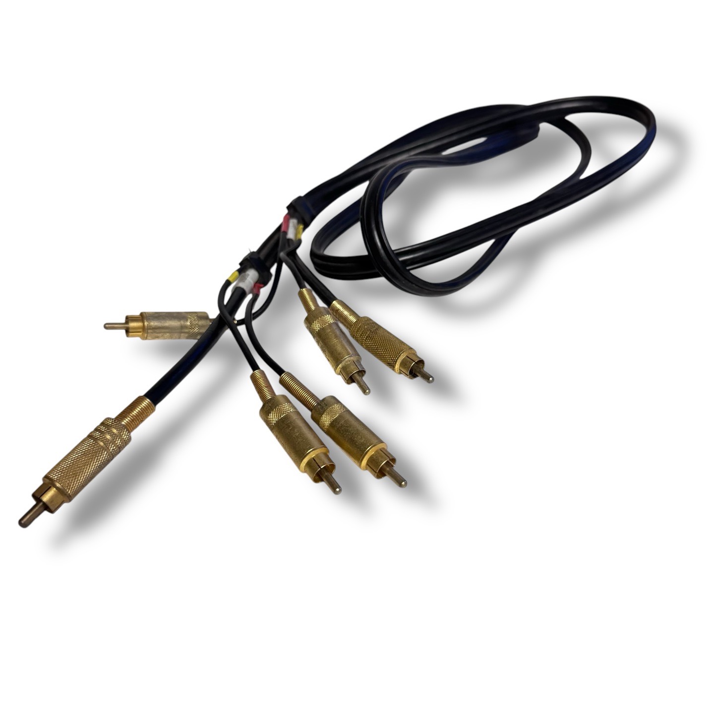 Gold Metal RCA Audio Cables 6FT Video Male Coaxial Connector Electronics