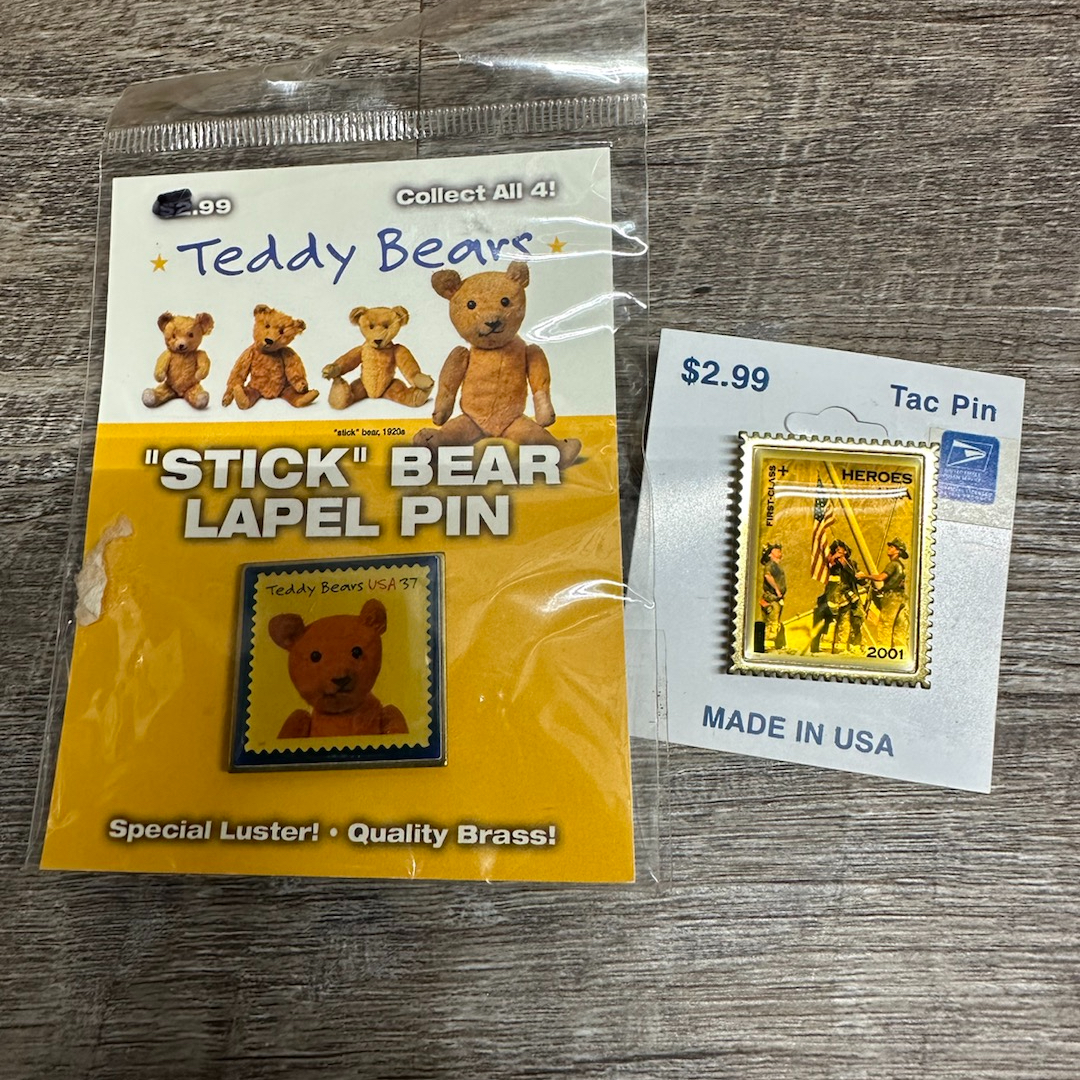 #28 Postage Stamp Pins (2)