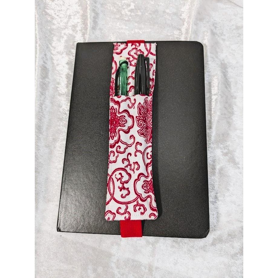 Pen or Pencil Holder Bookmark - Red / White
