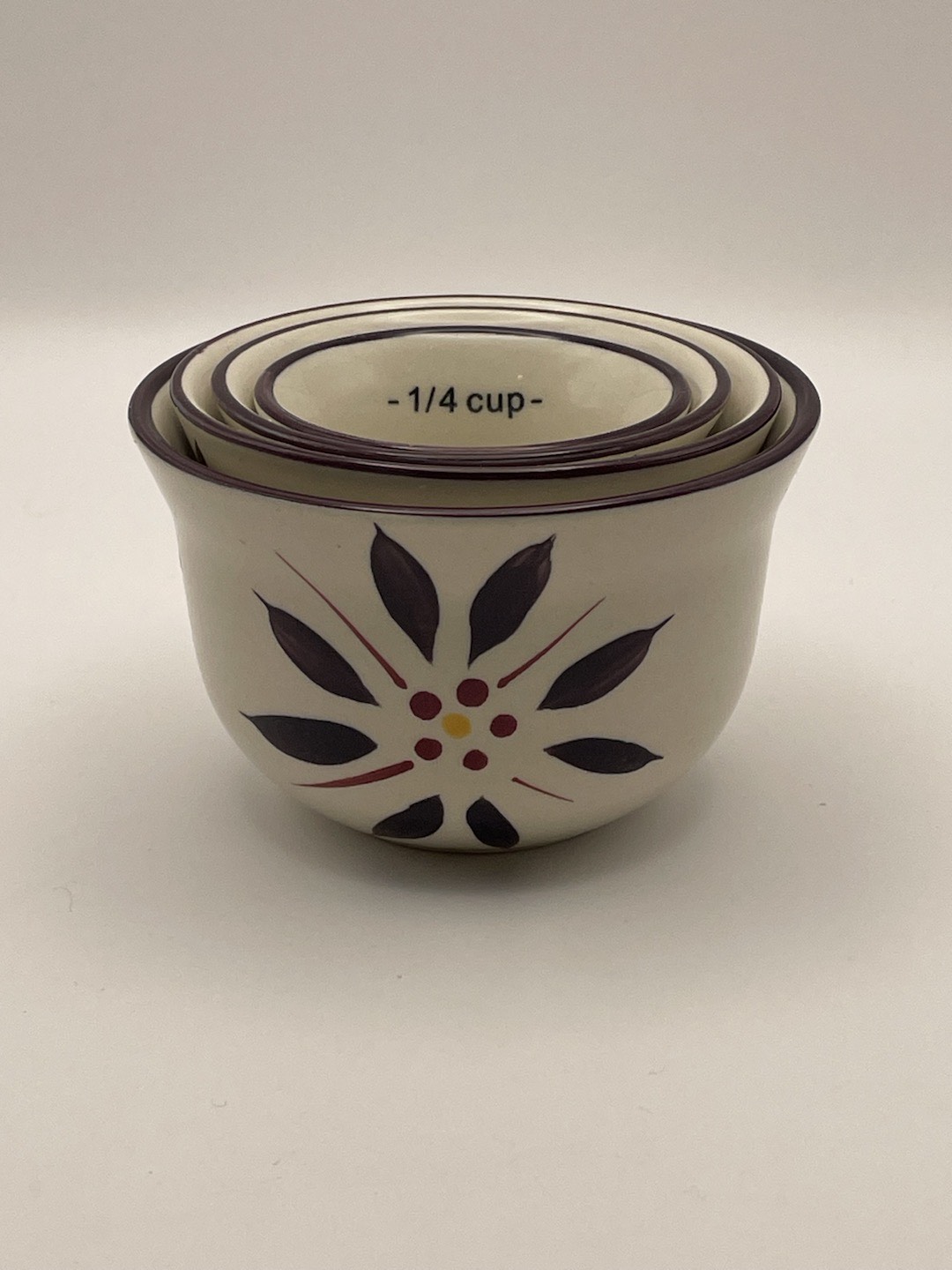 temp-tations, “Old World”, set of 4 stackable ceramic measuring cups ...