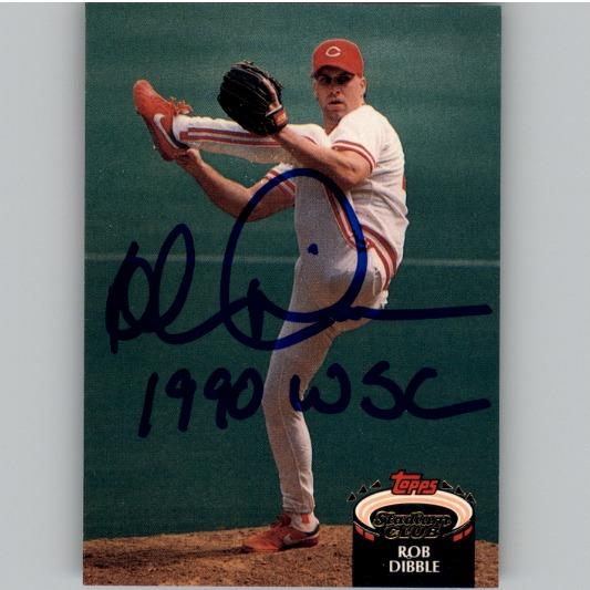 Rob Dibble Signed Cincinnati Reds 1992 Topps Stadium Club Baseball Card ...