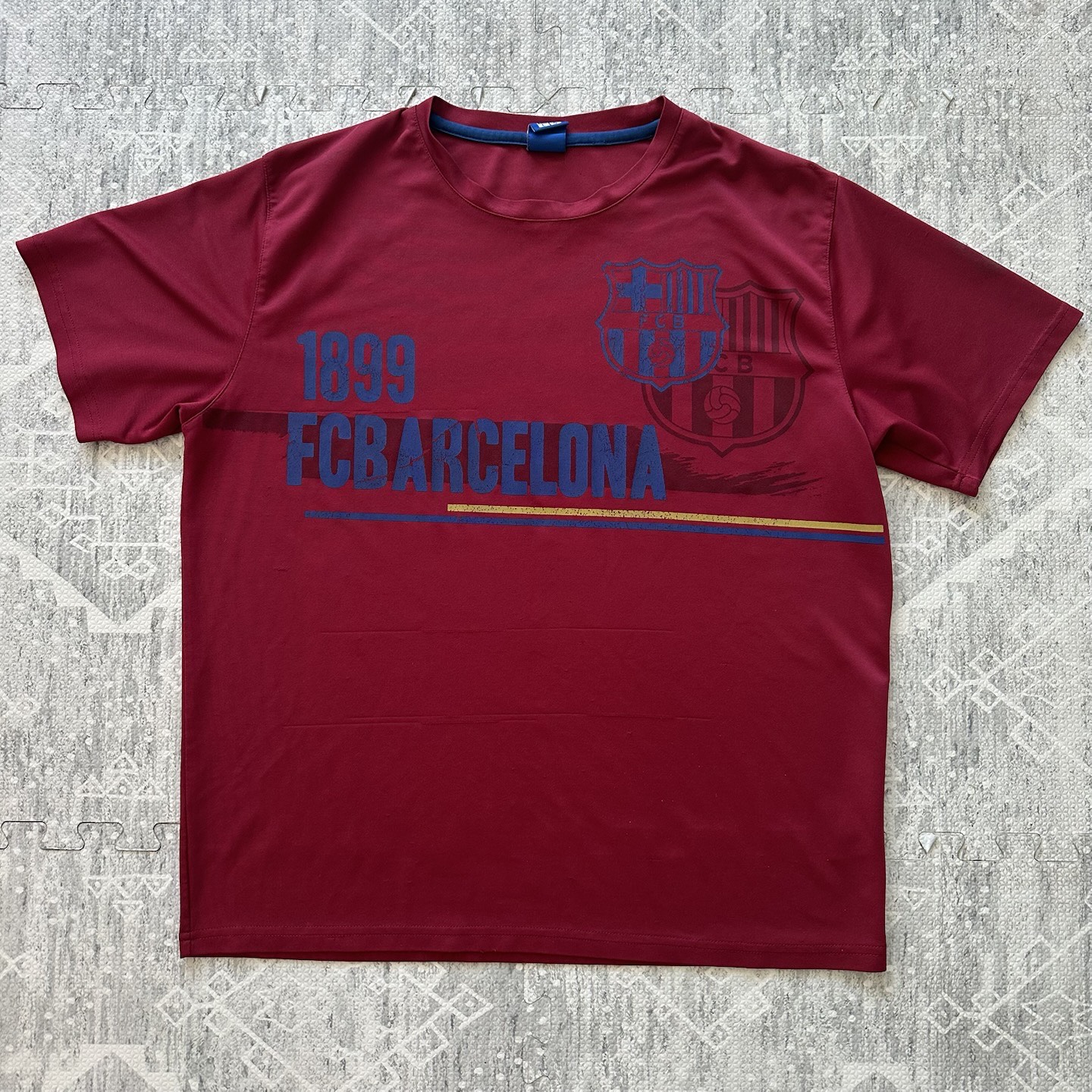 FC Barcelona 1899 Club Soccer Futbol Red Dry Fit Athletic Tee Shirt ...