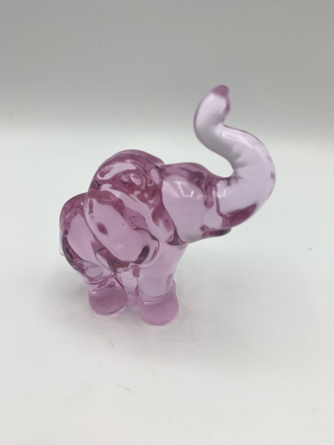 24. Fenton Vintage Pink Glass Elephant