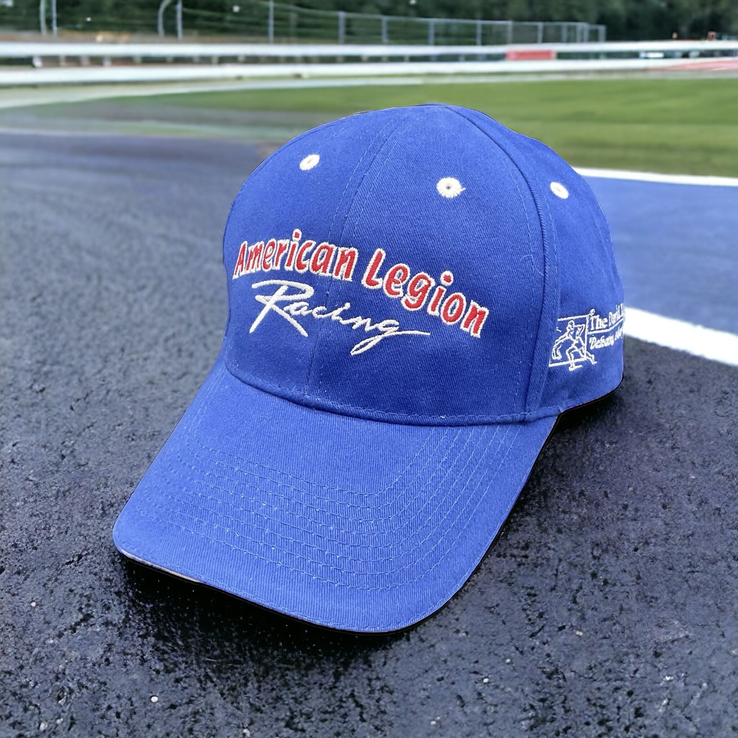 American Legion Racing Strap Back Hat Cap Blue 76 Adjustable Otto One Size
