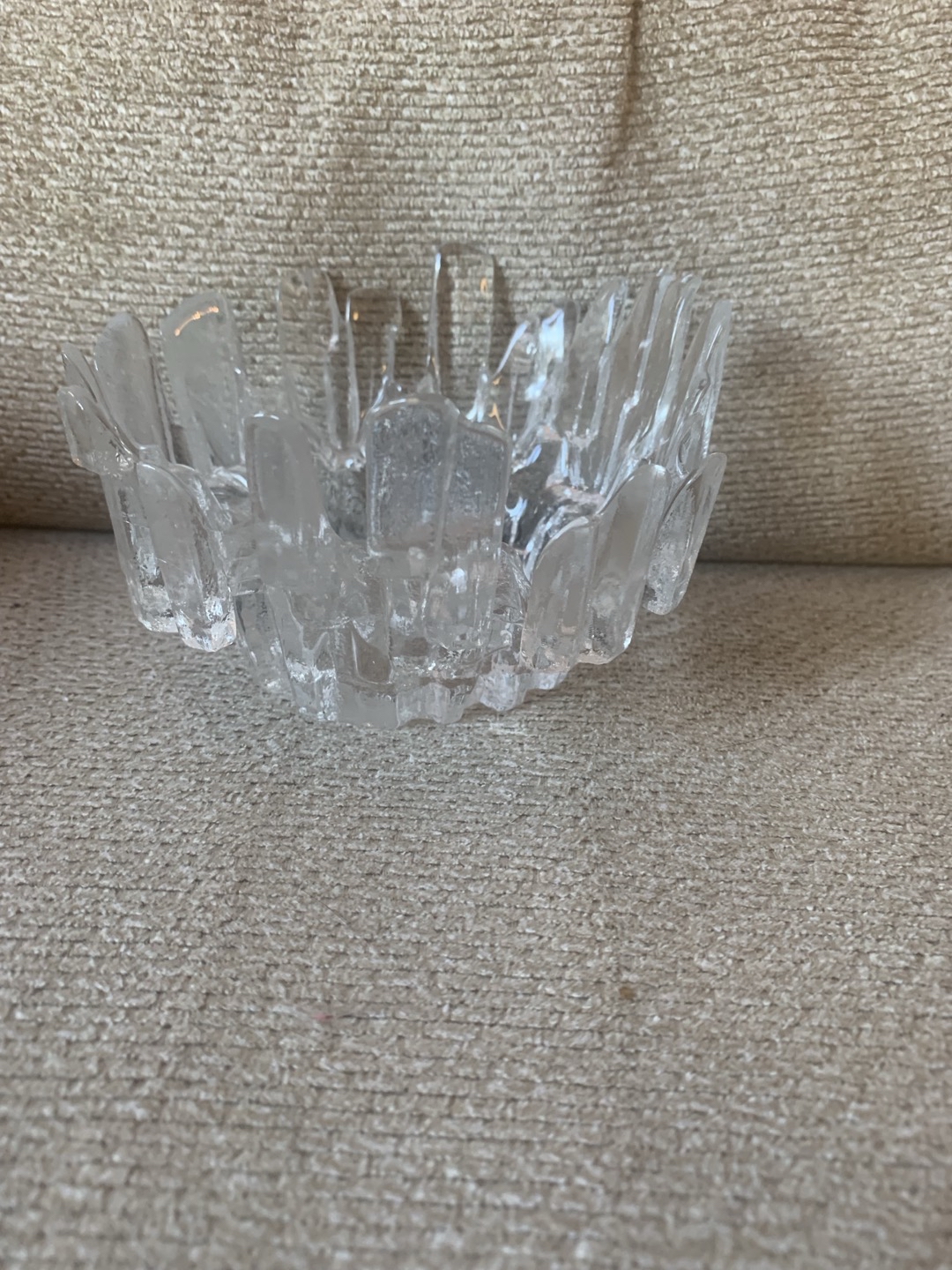 Art Glass Ice Shard Trinket Bowl