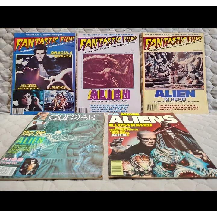 Vintage Lot 5 Sci-fi Magazines 3-Fantastic Films/ 1-Warren Presents/ 1 ...