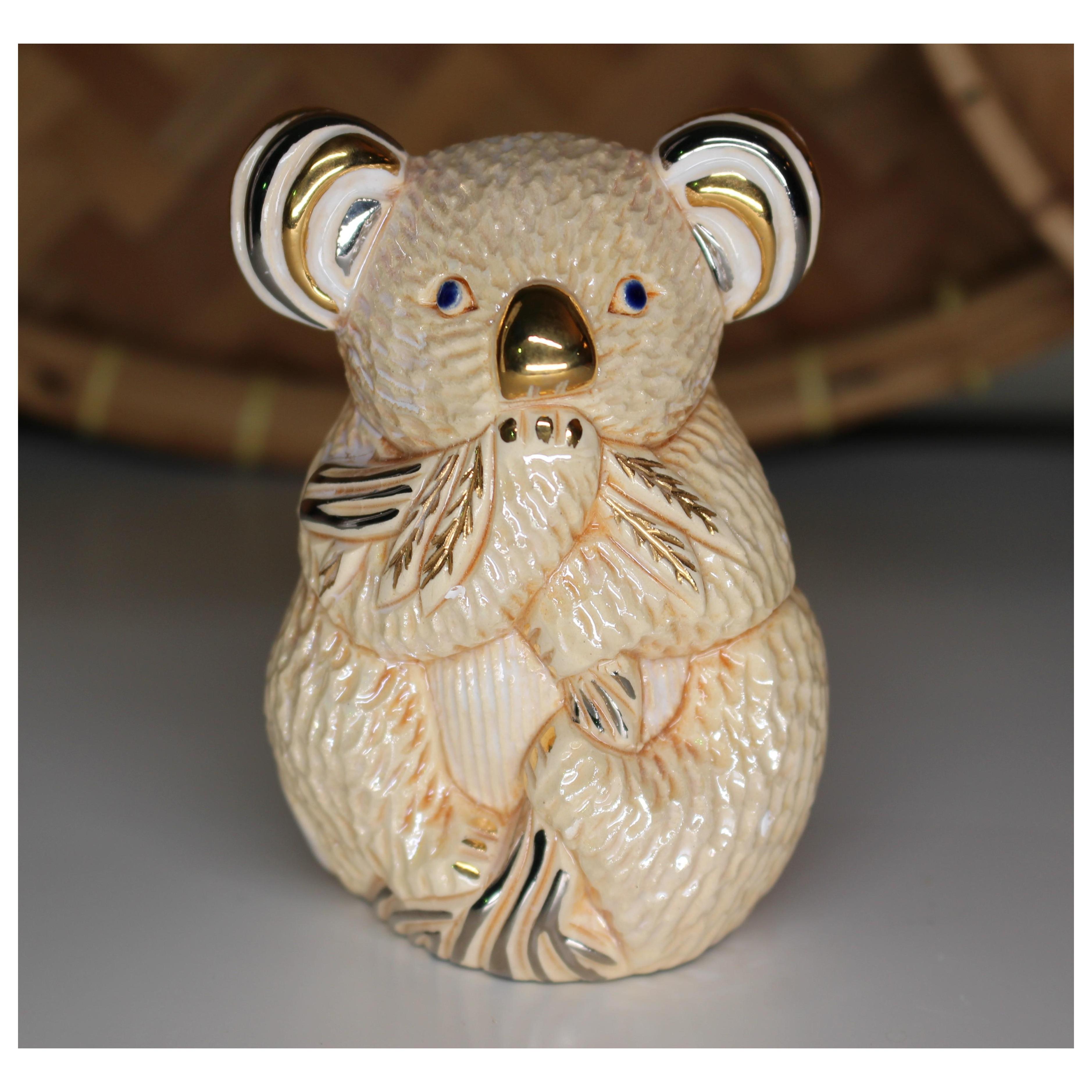 Textured beige koala bear with shiny gold and silver accents by artist ...