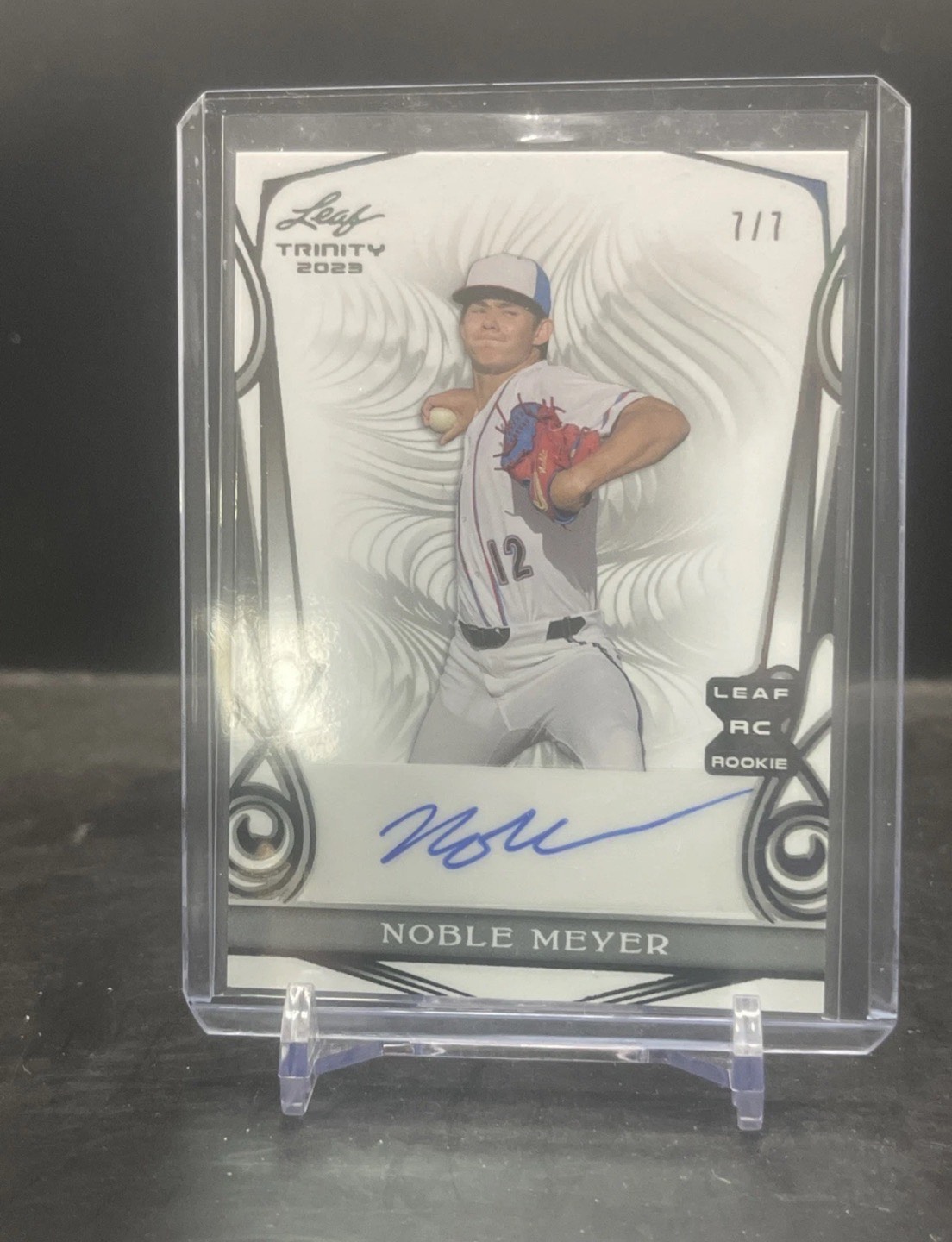 2023 Leaf Trinity - Noble Meyer - Auto Black Parallel #7/7 - Miami Marlins