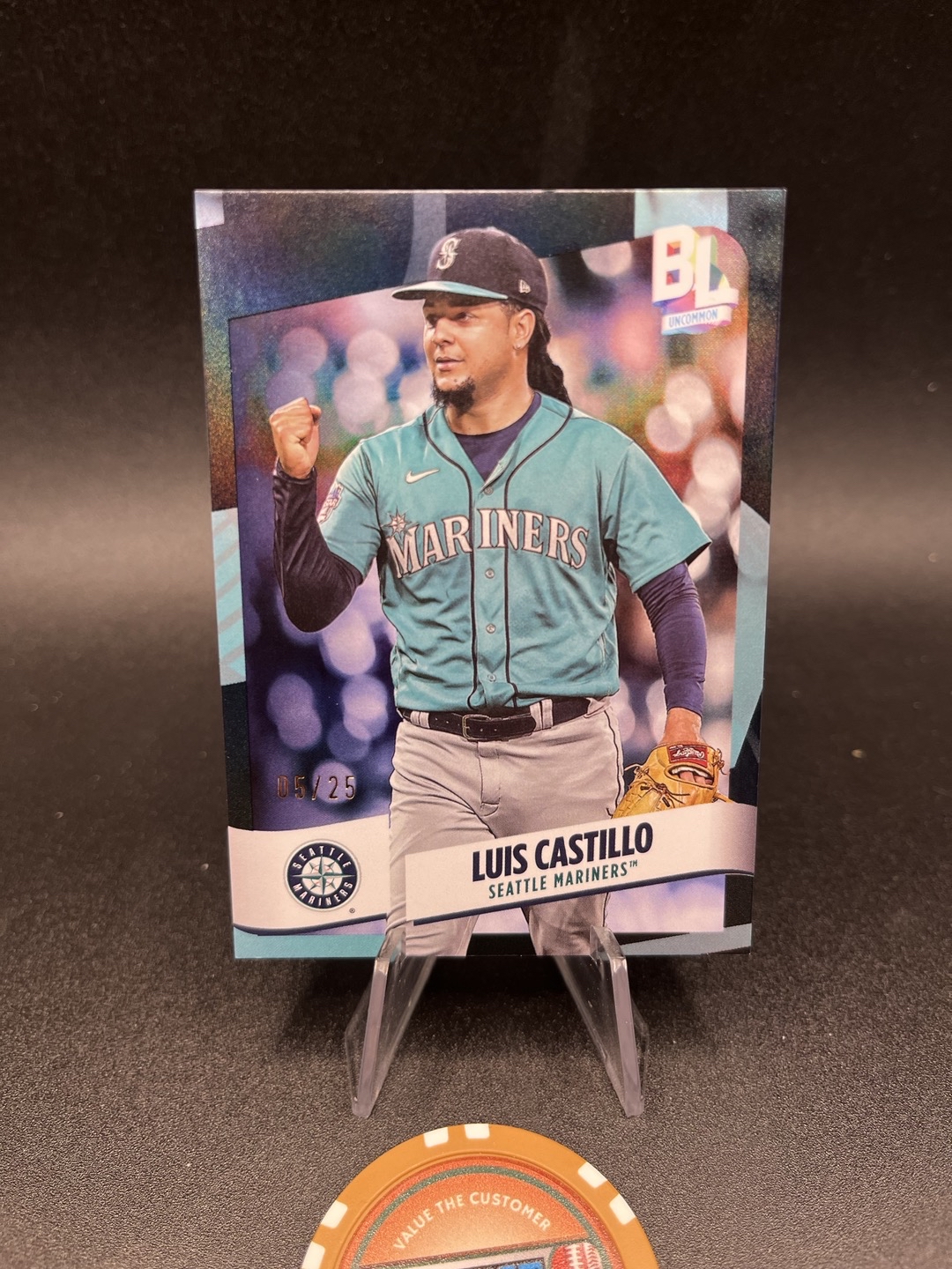 Luis Castillo Black Foil #/25 baseball Card 2024 Big League Seattle Mariners