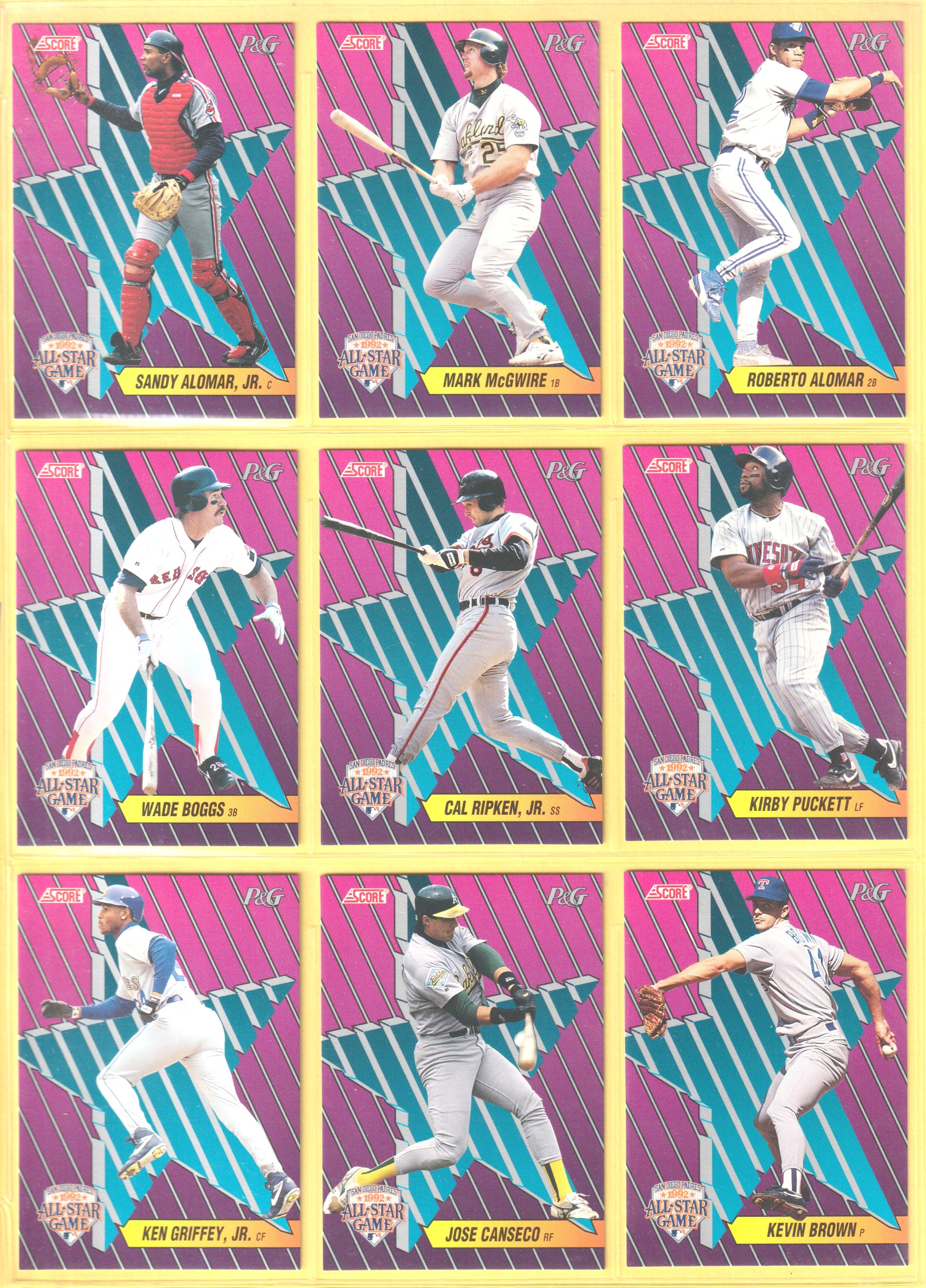 1992 Proctor & Gamble Baseball Set Ken Griffey Cal Ripken & More