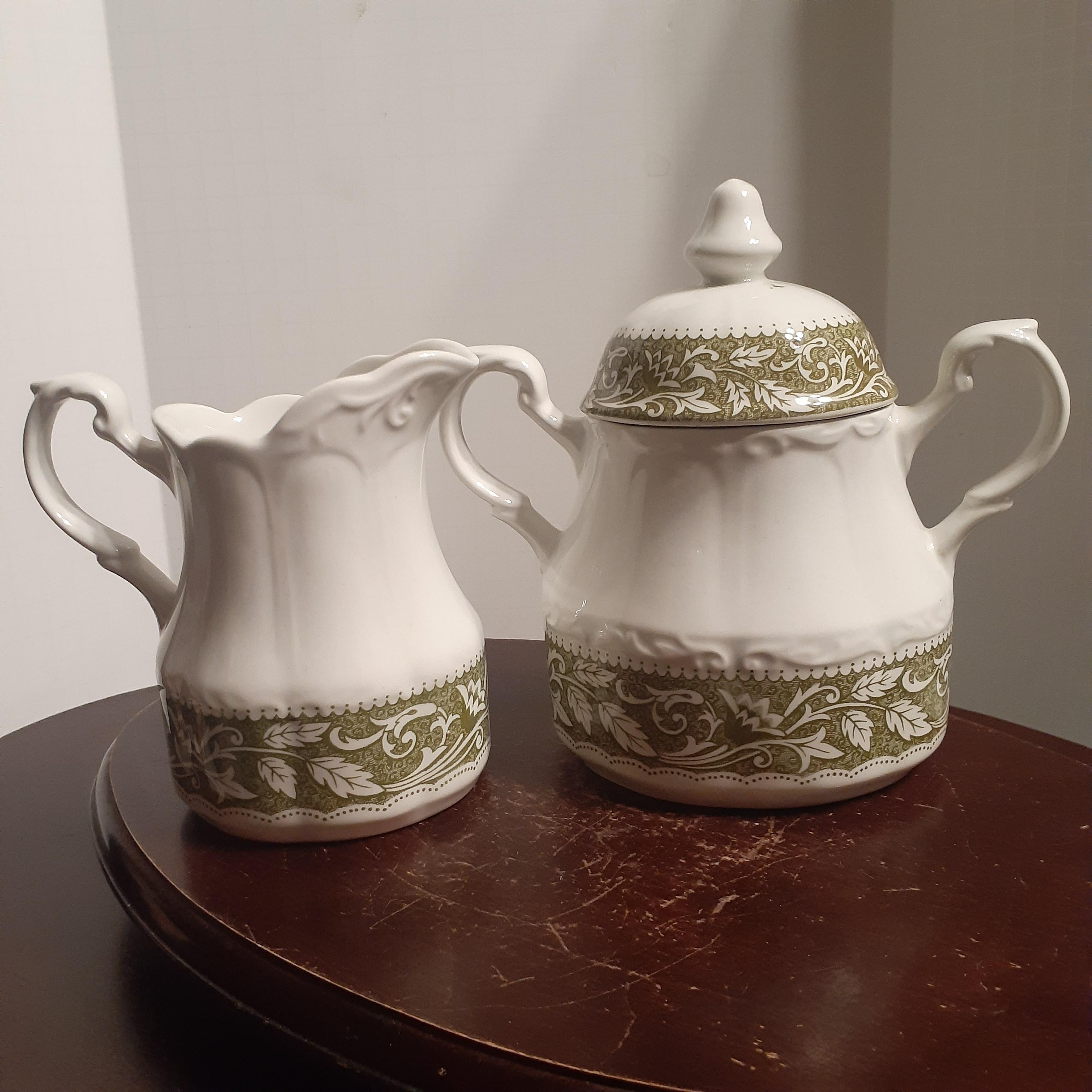 Sterling Colonial J&G Meakin English Ironstone Creamer And Sugar Set
