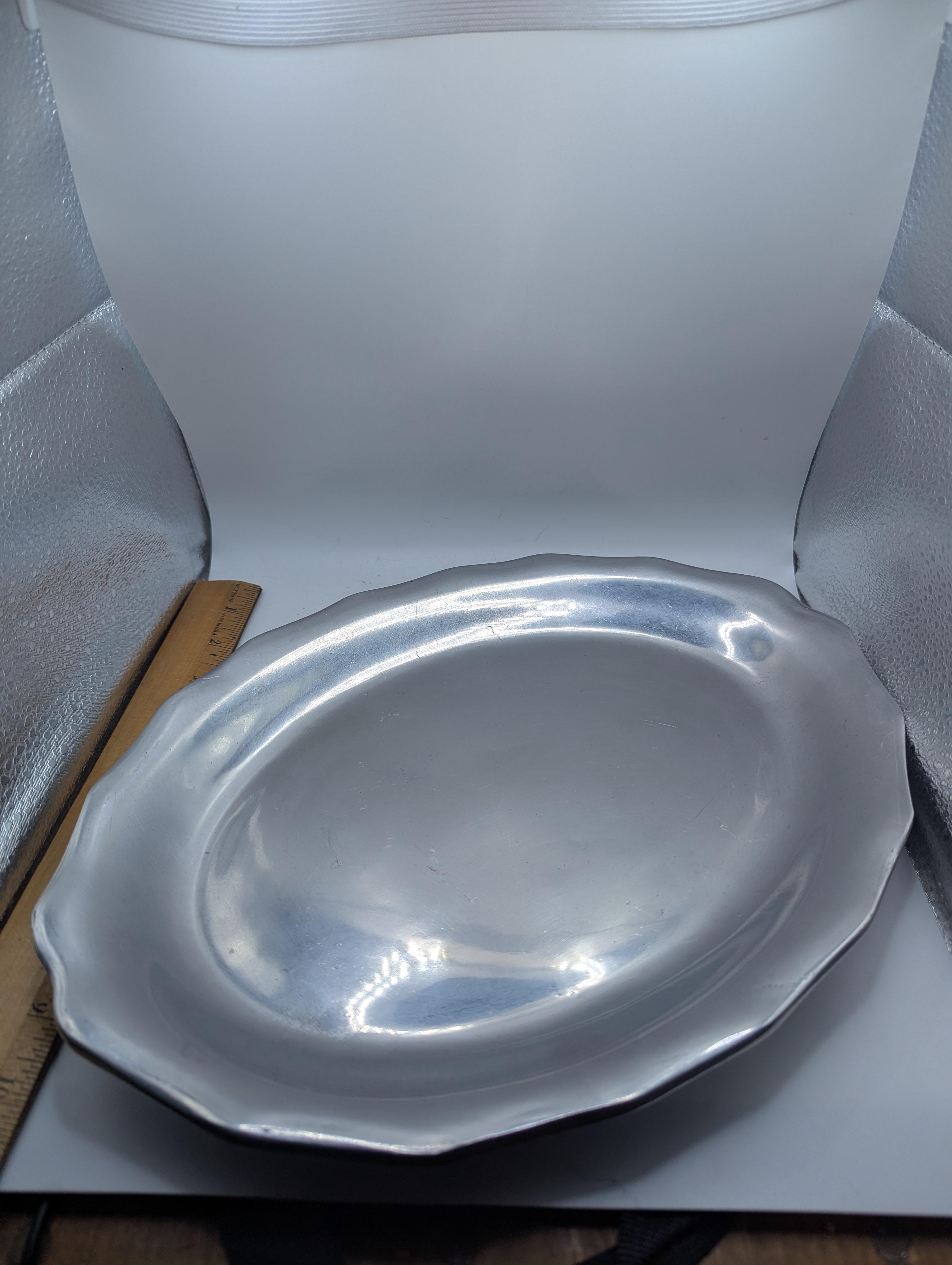 Vintage RWP Wilton Columbia PA Pewter Oval Serving Platter