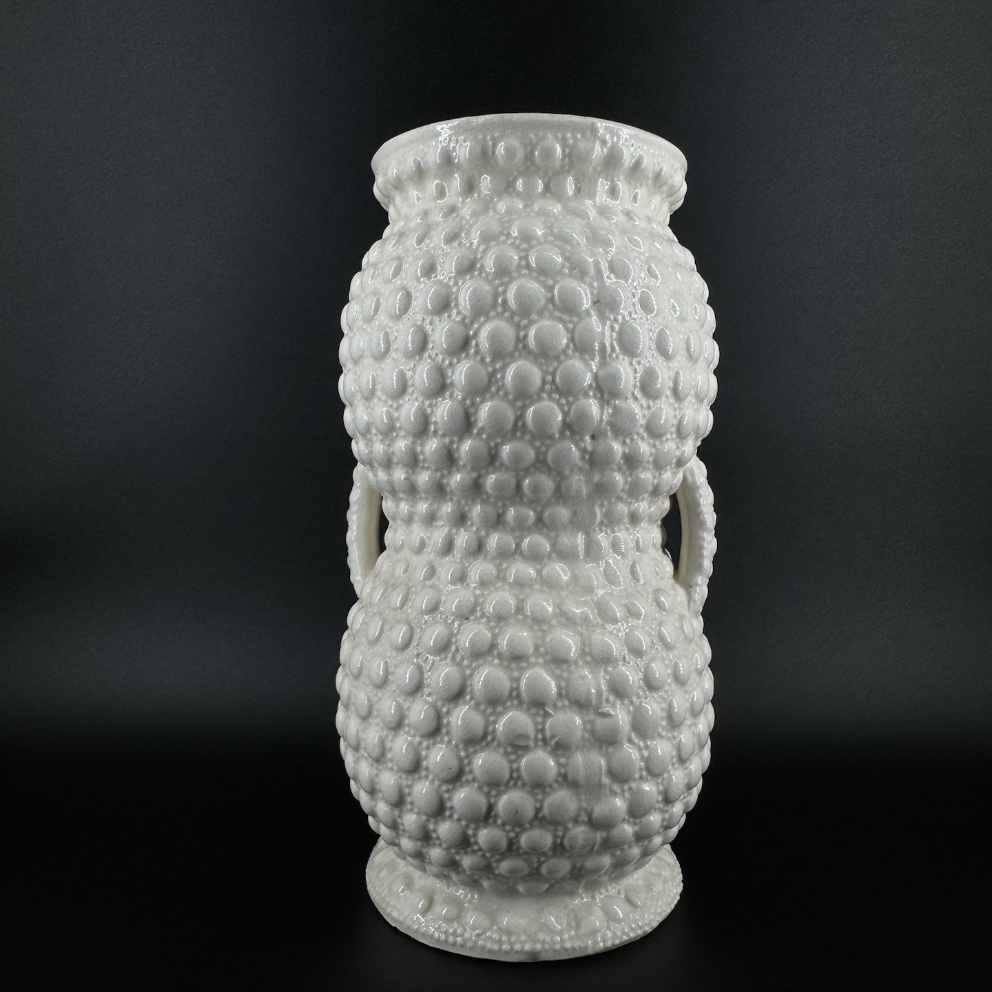 Ceramic White Dot Vase