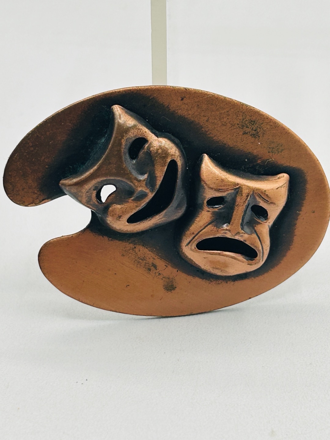 Vintage KIM Renoir Matisse Style Copper Brooch Pin Thespian Drama ...