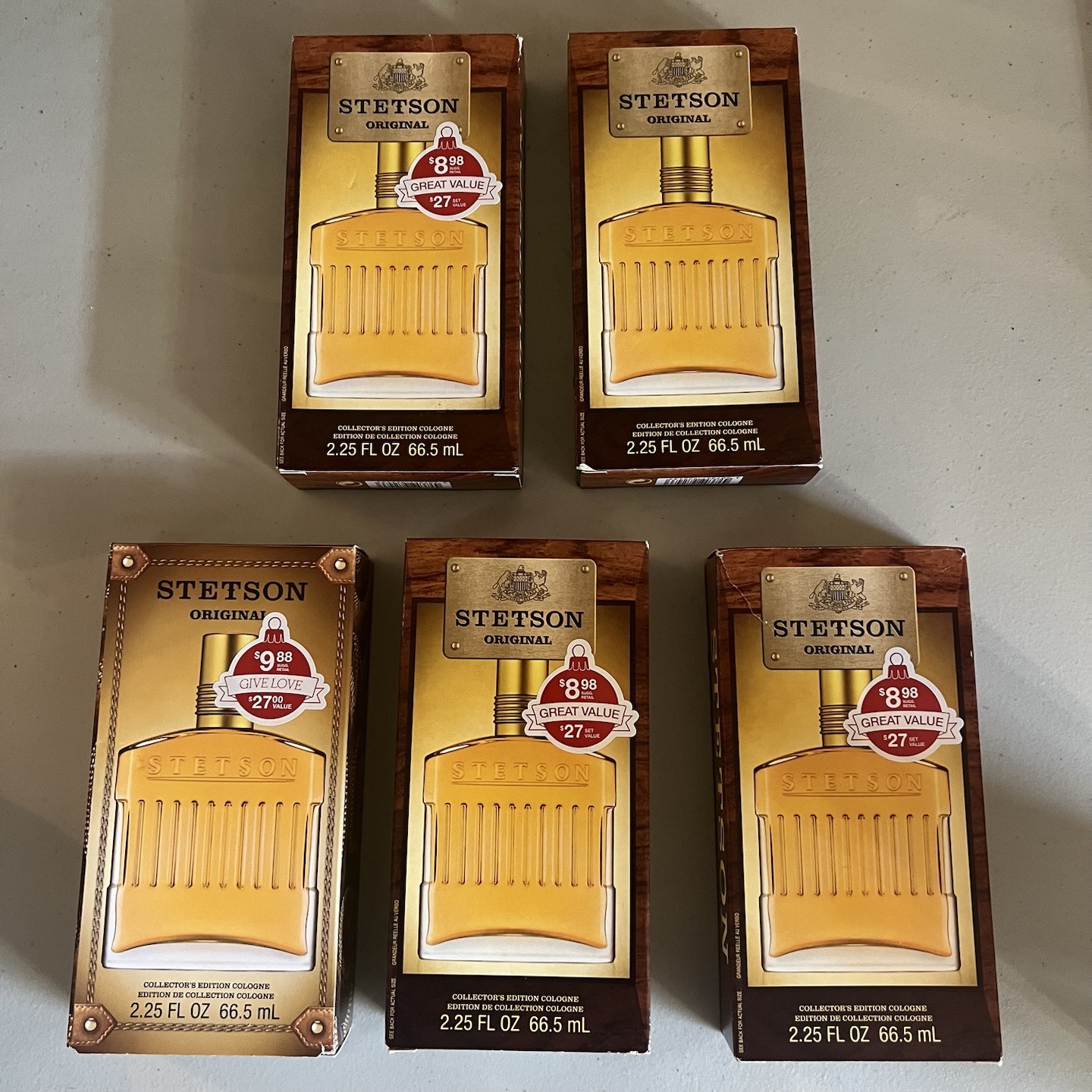 Stetson Original Collectors Edition Cologne Lot Of 5