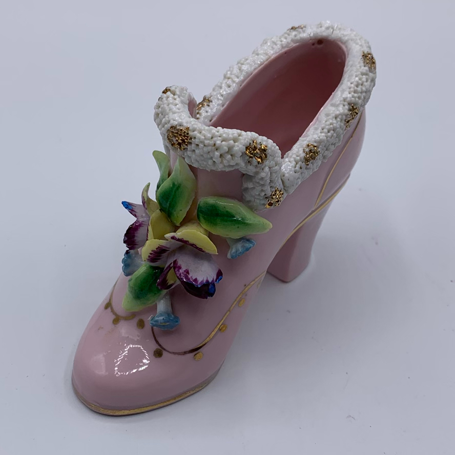 Ceramic Pink Shoe Flowers Japan