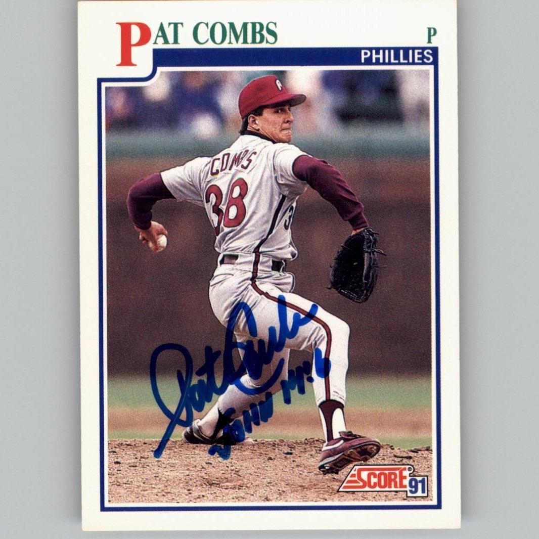 Pat Combs Signed Philadelphia Phillies 1991 Score Baseball Card #440