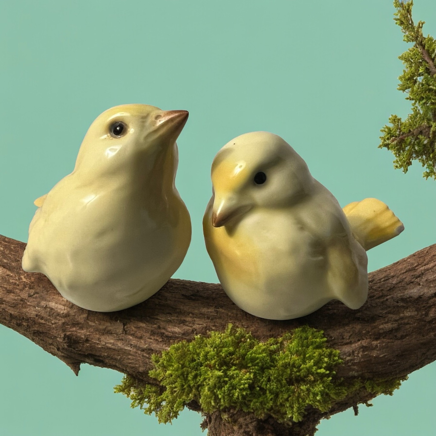 004. Pair of Vintage Goebel Yellow Birds