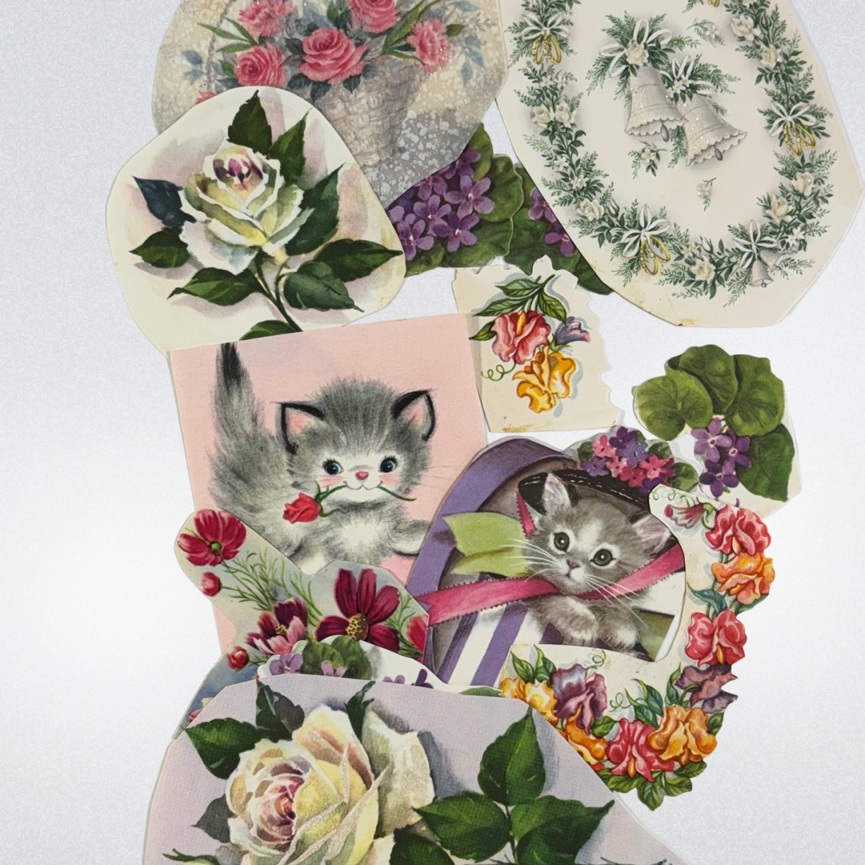 Vintage Group Of 1960s Card Cutouts