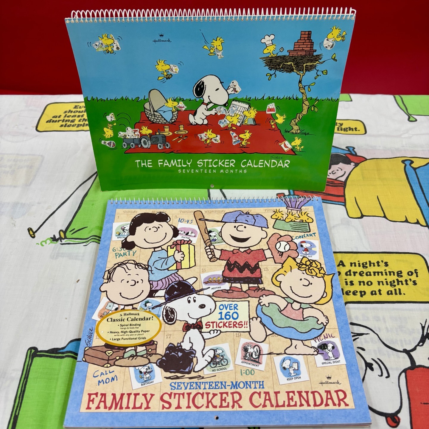 Set of 2 Peanuts Family Sticker Calendars