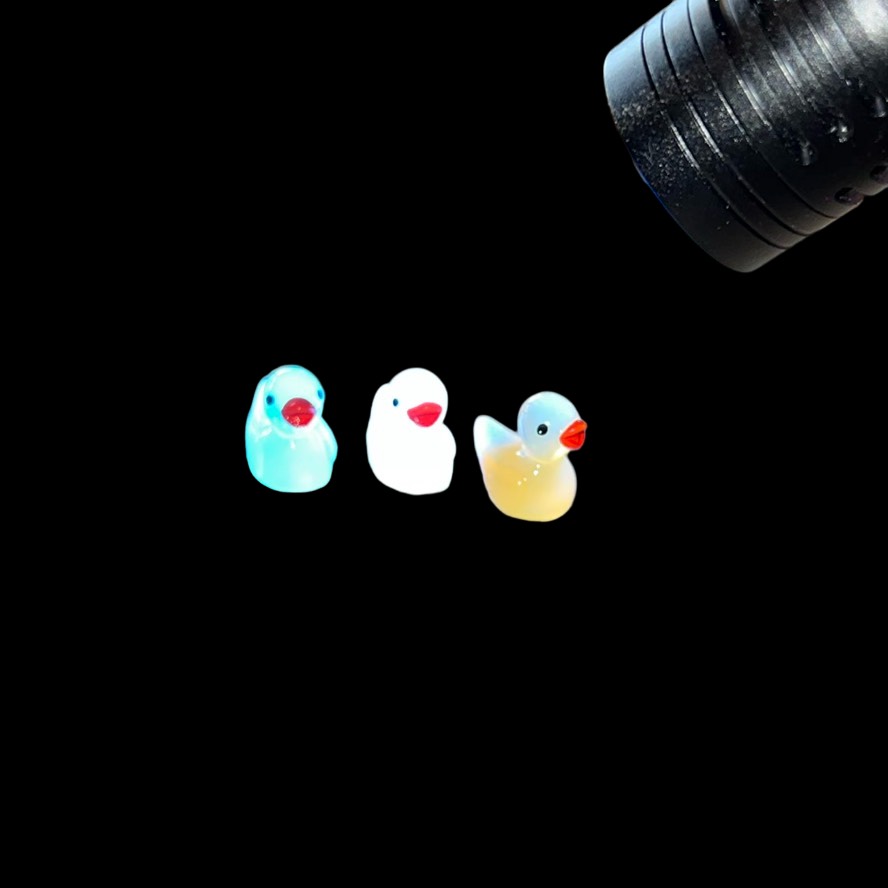 3 Itty Bitty Lucite Ducks