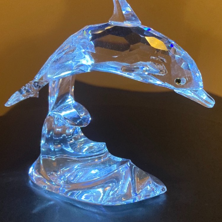 17. VTG 1995 Crystal Dolphin On Wave Swarovski # 190365