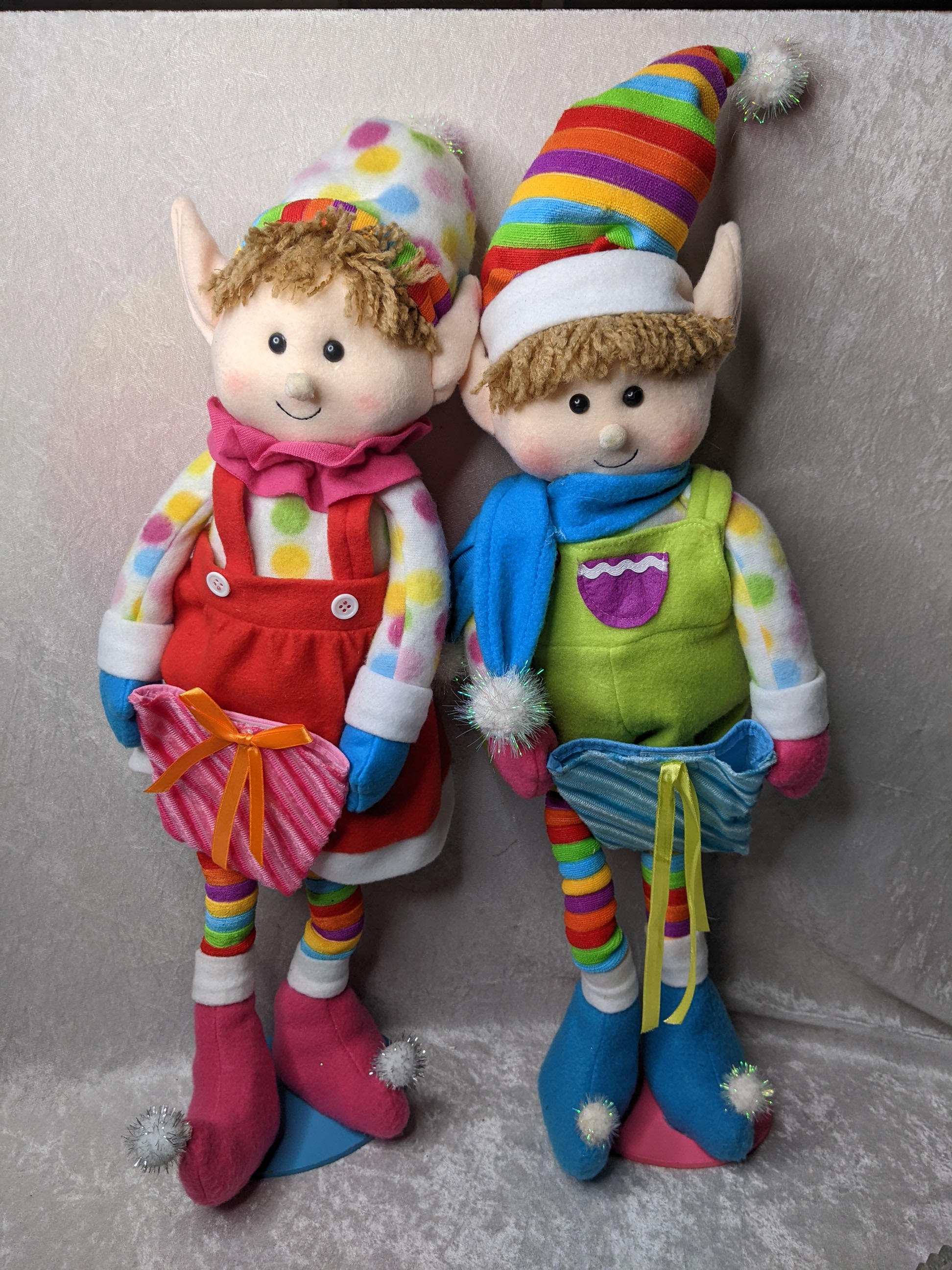 Christmas Elf Studio 33 Plush Family Boy Girl Large Size Mr Mrs ...