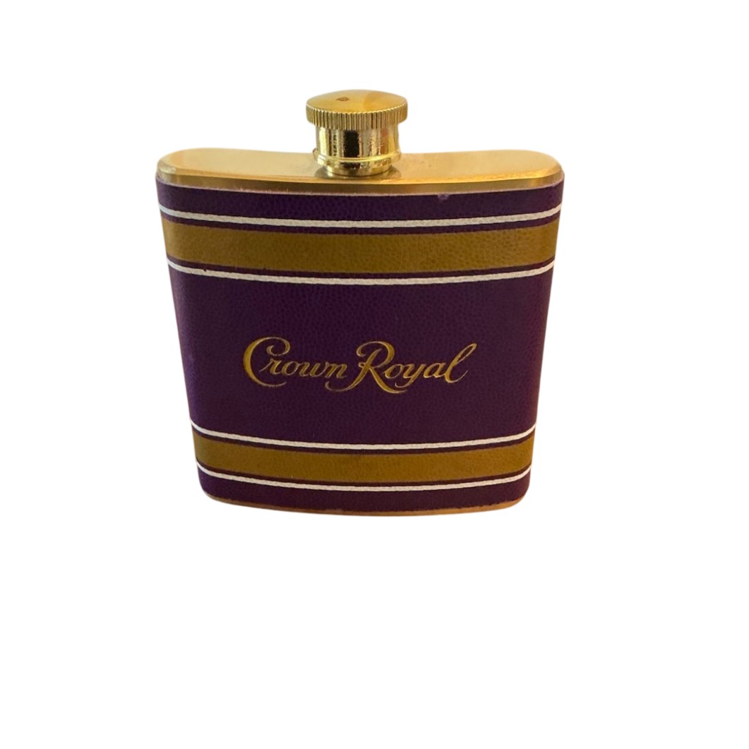 Royal Crown Leather Wrapped Flask