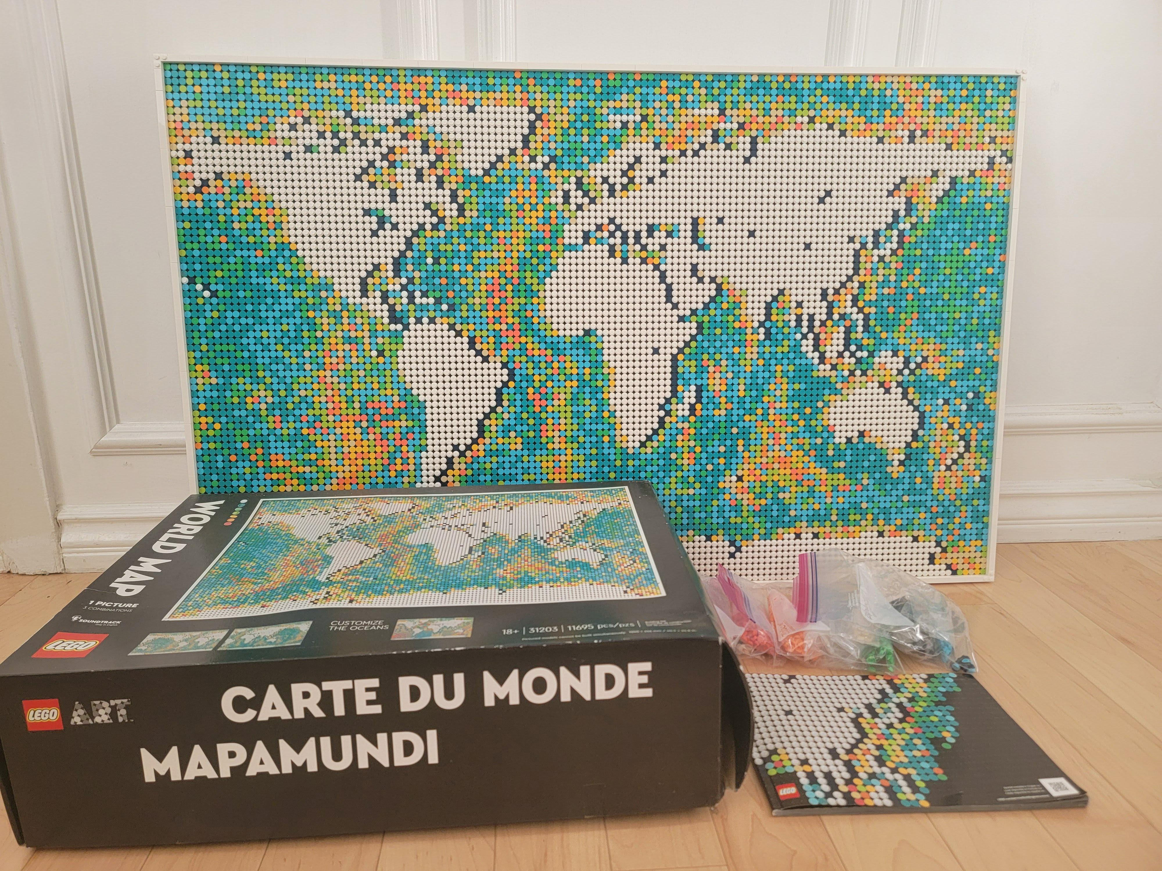 Lego Art 31203 - World Map, 100% Complete, Used