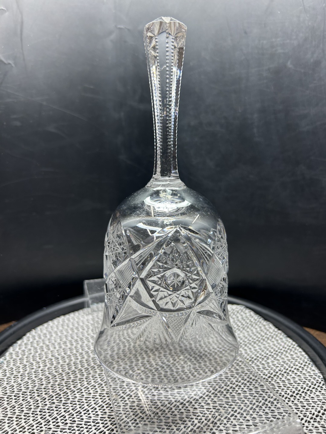 Vintage Lead Crystal Cut Glass Bell