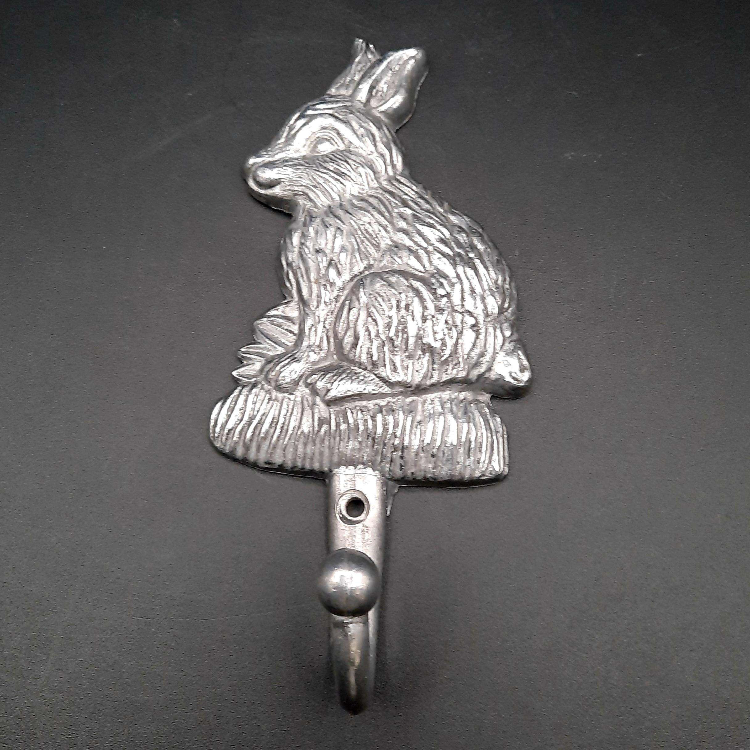 Aluminum Metal Bunny Rabbit Wall Hook